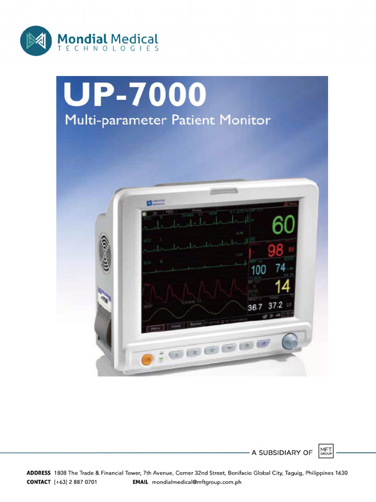 UP-7000 Multi-parameter Patient Monitor | PDF