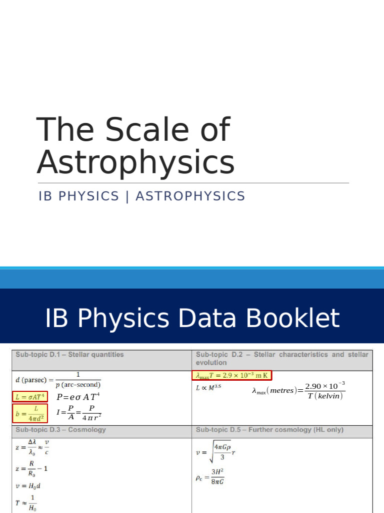 Astrophysics 1 The Scale of Astrophysics | PDF | Astronomical Unit ...