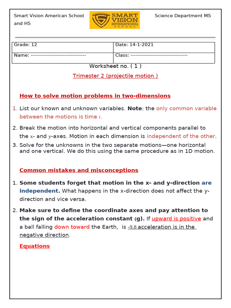 WORK SHEET (1-PH) | PDF | Applied And Interdisciplinary Physics | Motion (Physics)