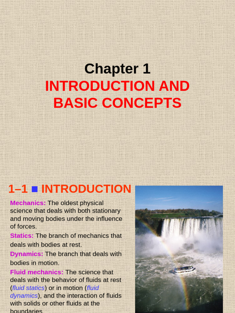 Introduction and Basic Concepts | PDF | Fluid Dynamics | Stress (Mechanics)