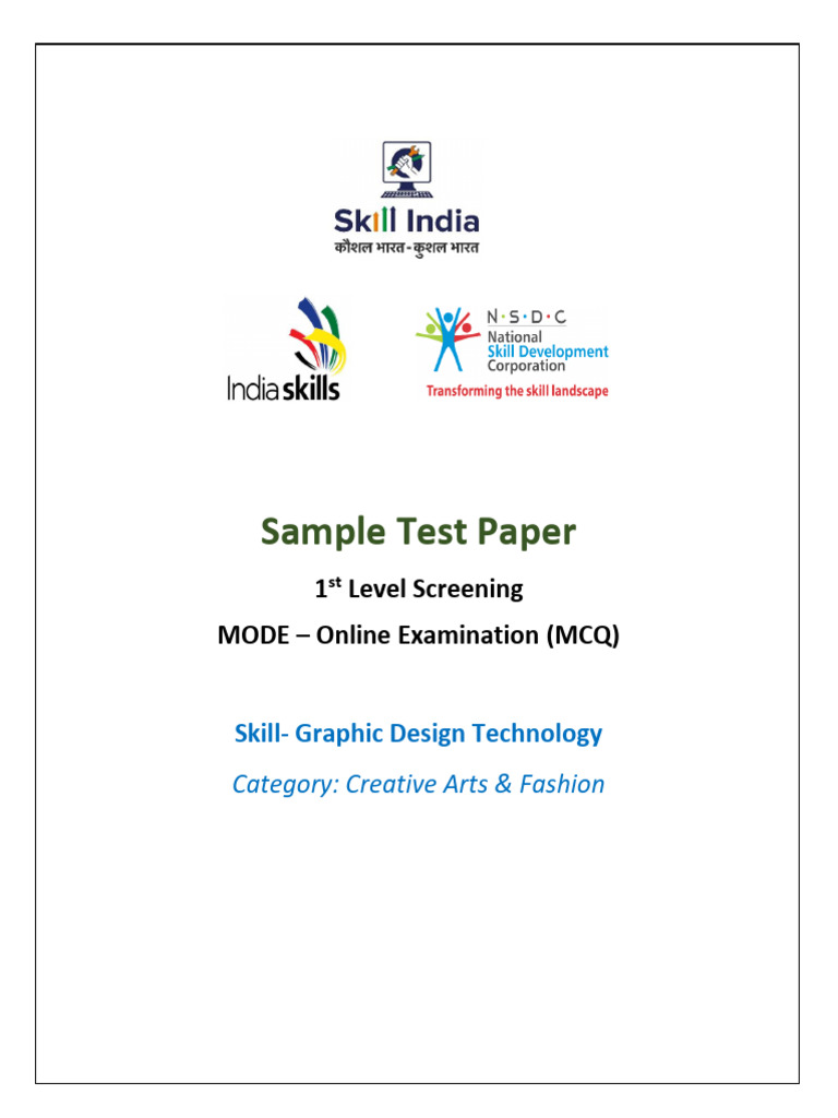 Sample Test Paper - GD - 1st Level | PDF | Color | Design