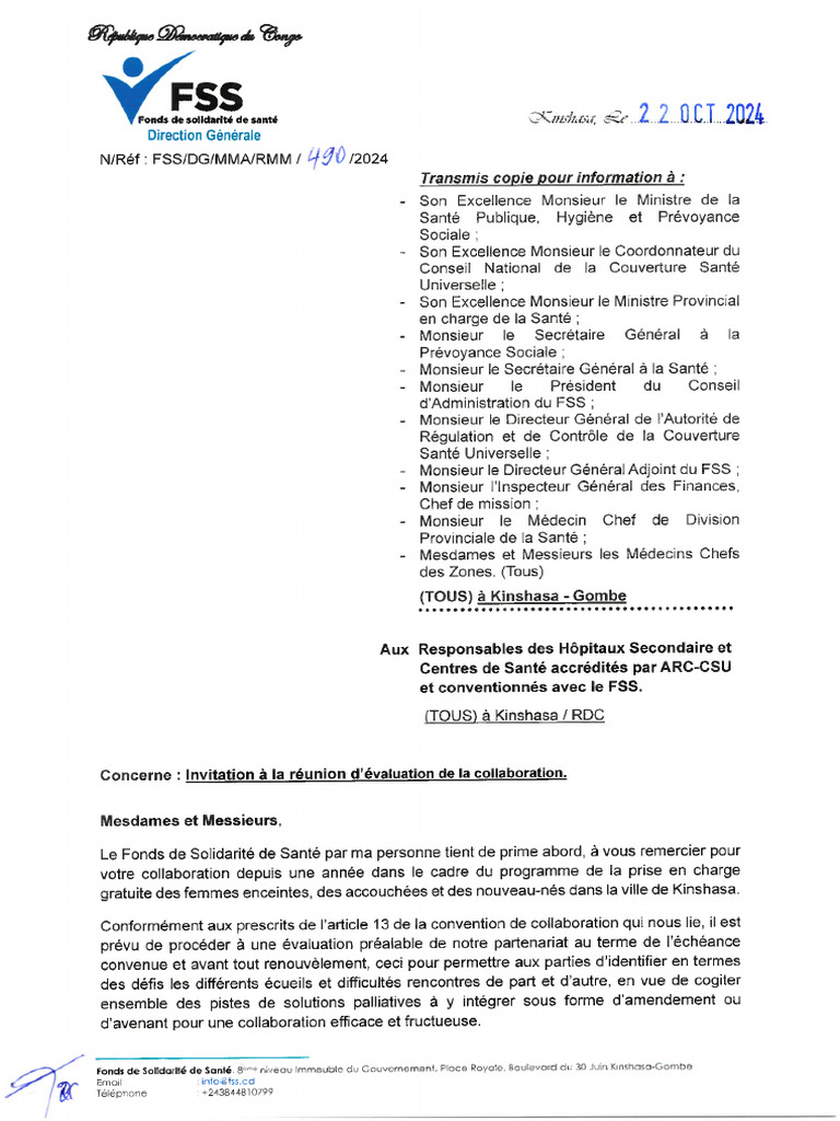 Lettre D'invitation FSS 490 PDF | PDF