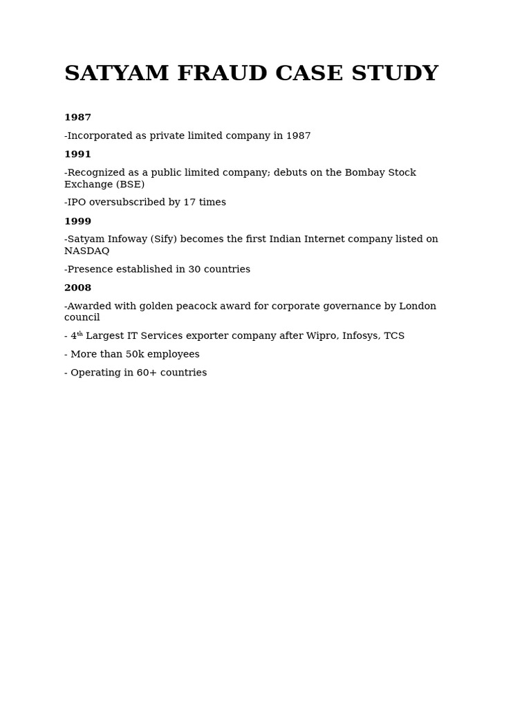 Attachment for Satyam Case | PDF | Audit | Banks