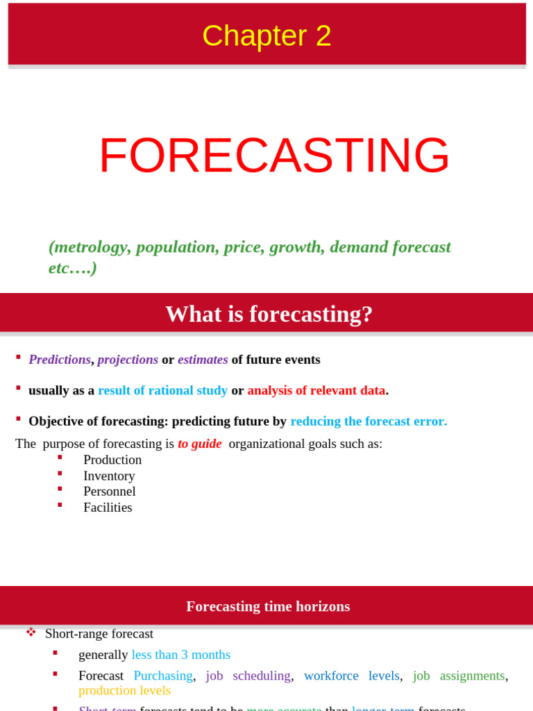 Chapter 2 - Forecasting | PDF | Forecasting | Time Series