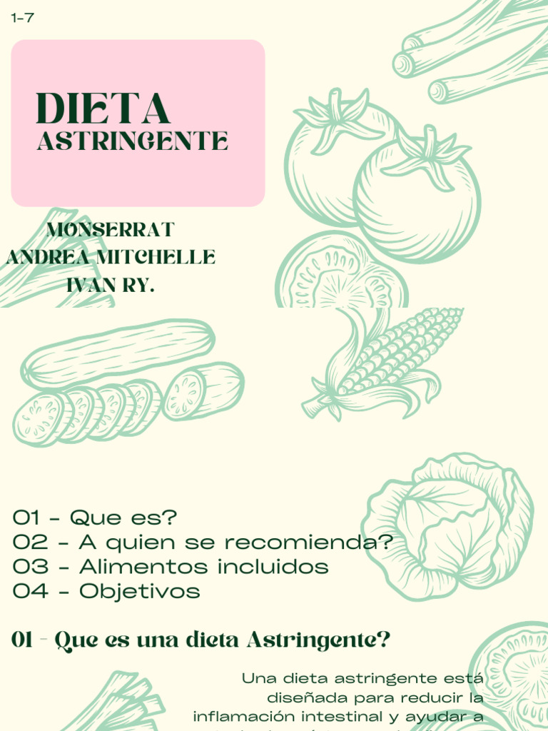 Dieta Astringente | PDF | Diarrea | Dieta