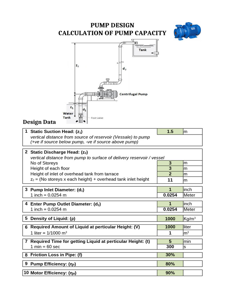 Pump Design | PDF | Pump | Gases
