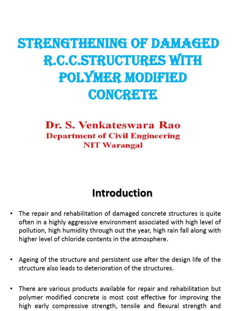Strengthening of RCC With PMC | PDF | Concrete | Strength Of Materials