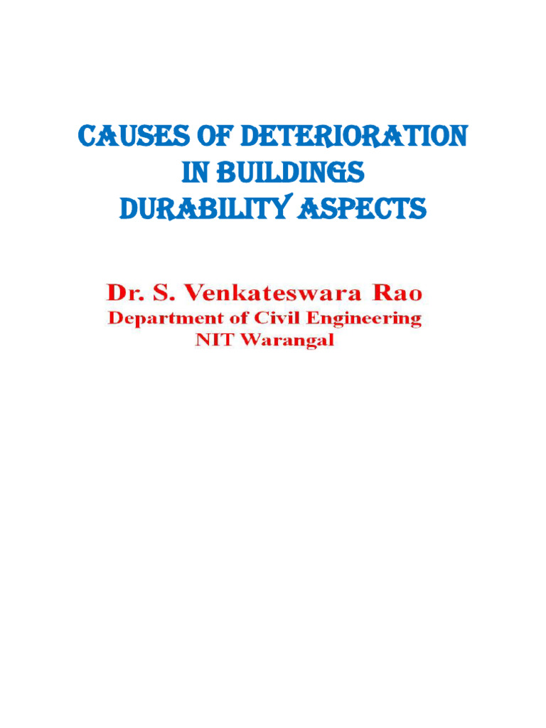 Deterioration&durability | PDF | Concrete | Corrosion