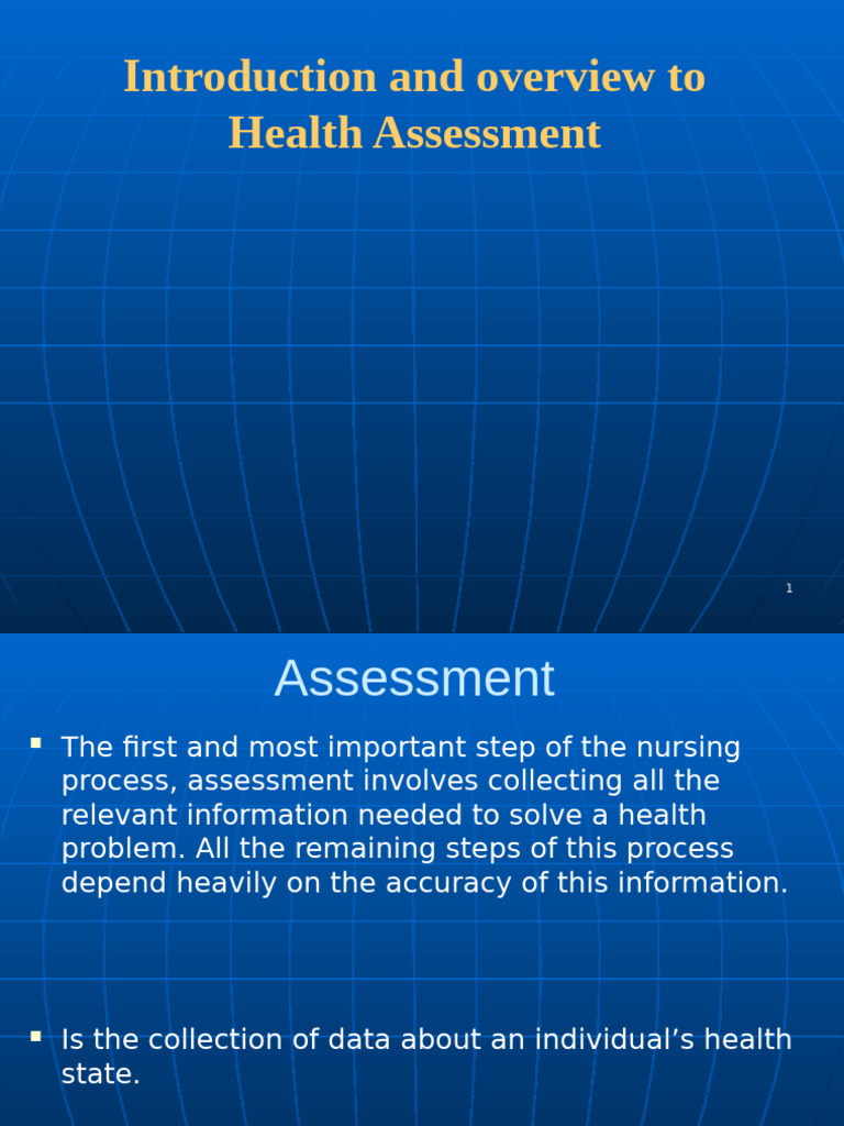 Assessment First Lecture | PDF | Medical Diagnosis | Nursing