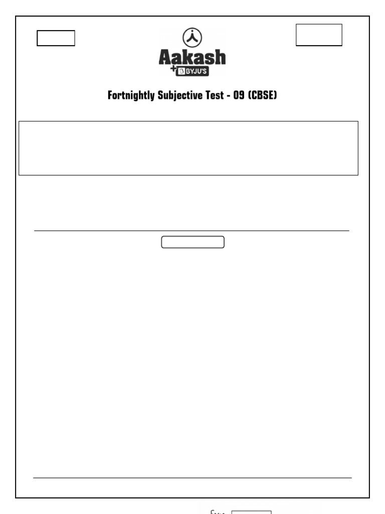 FST 09 - VIII CBSE DPS Srinagar (20-08-2023) (Science and Enlish) | PDF | Applied And ...