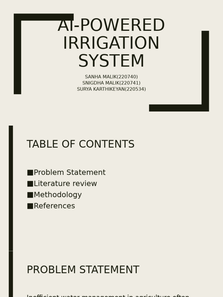 Automatic Irrigation System | PDF | Soil | Irrigation