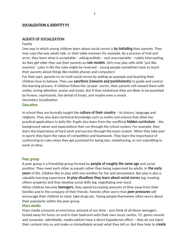 identity revised | PDF | Deviance (Sociology) | Socialization