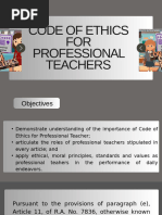 Code of Ethics For Professional Teachers | PDF | Teachers | Justice