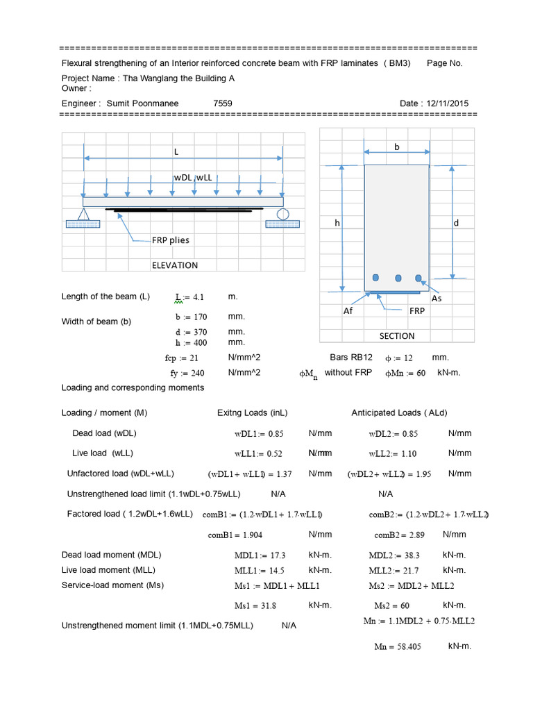Flexural FRP BM3 | PDF | Fibre Reinforced Plastic | Beam (Structure)