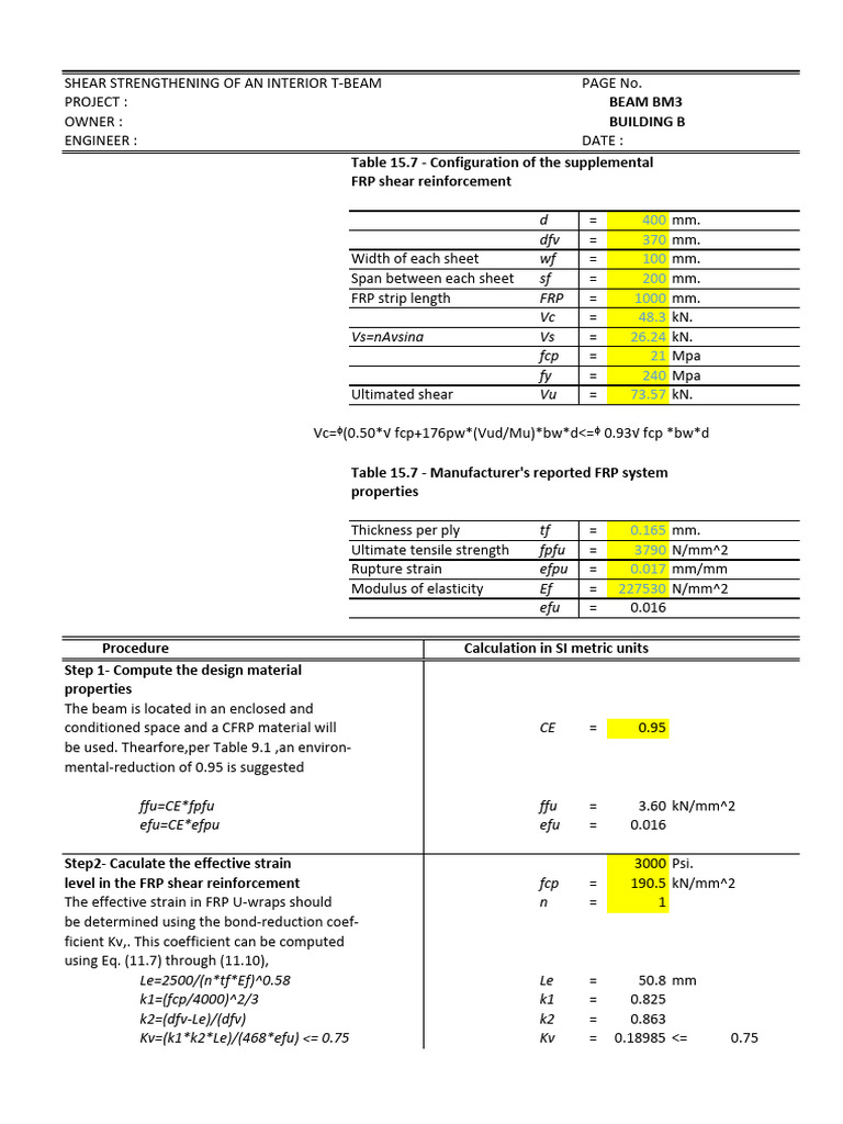 b Frp Shear Beam Bm3 | PDF | Structural Engineering