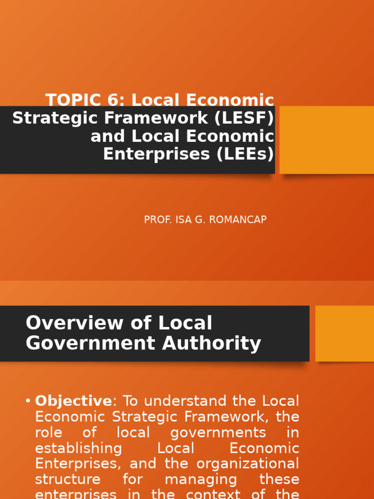PROF ISA_Local Economic Strategic Framework (LESF) and | PDF | Disaster ... PROF ISA_Local Economic Strategic Framework (LESF) and | PDF | Disaster ...