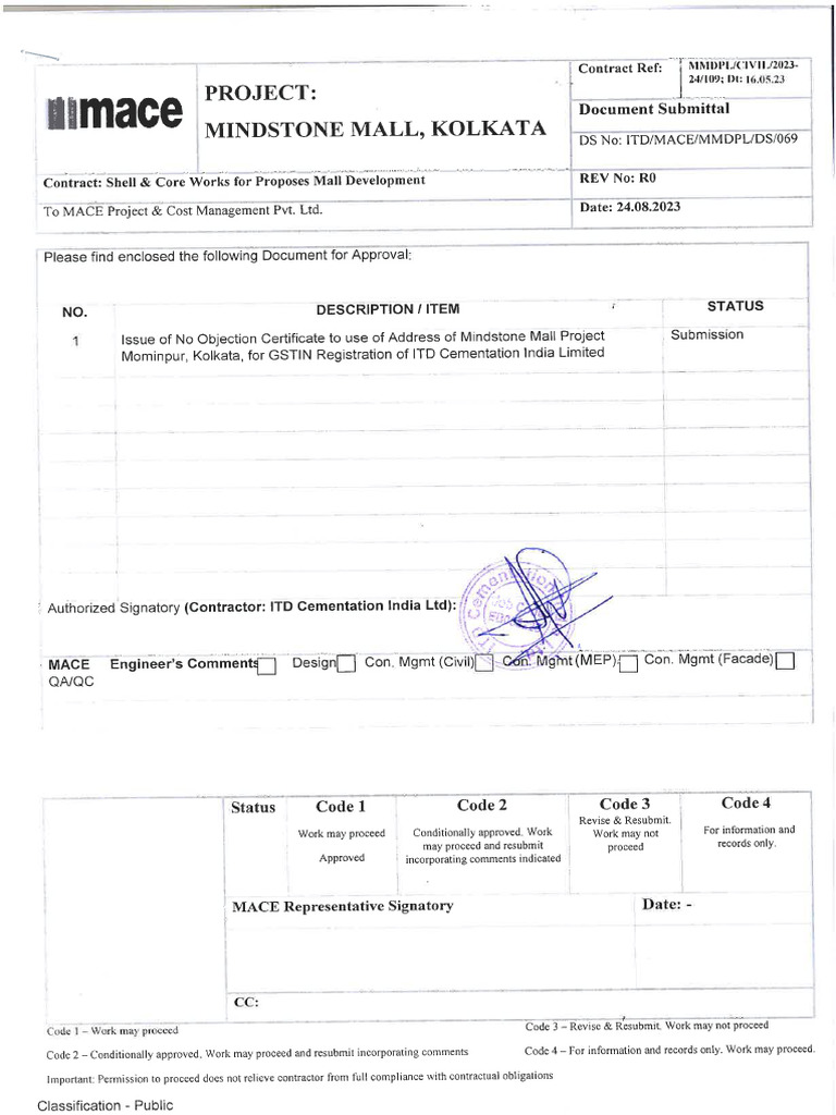 Letter For NOC of GST Registration | PDF