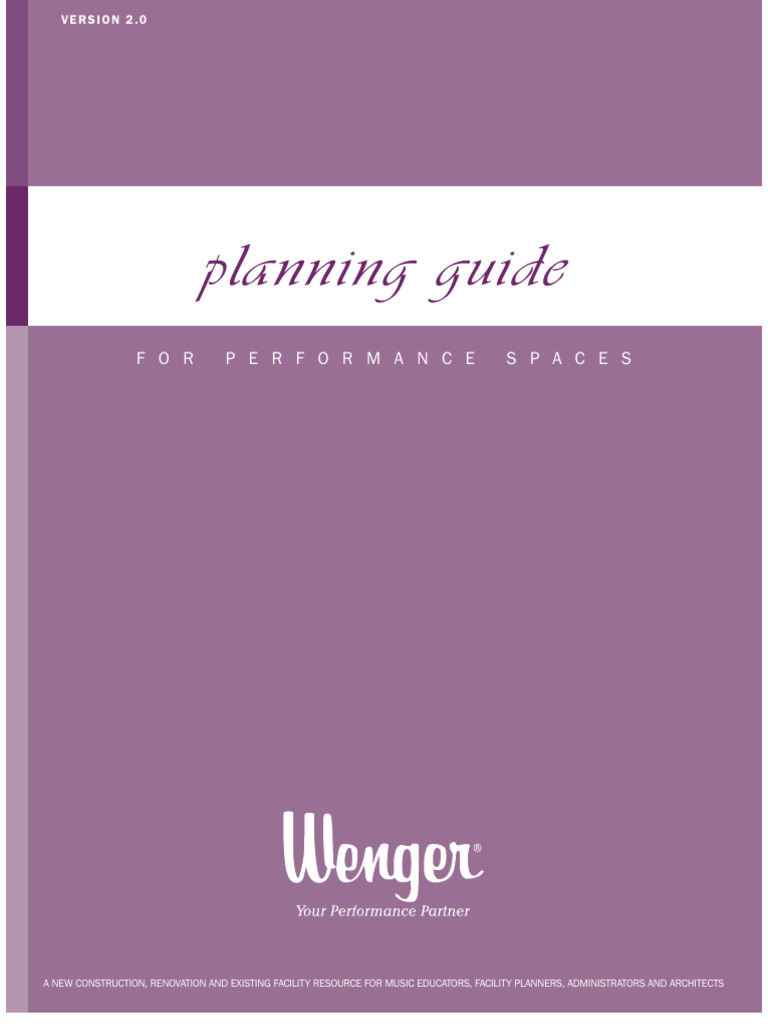 Performance Spaces Planning Guide | PDF | Mirror | Sound