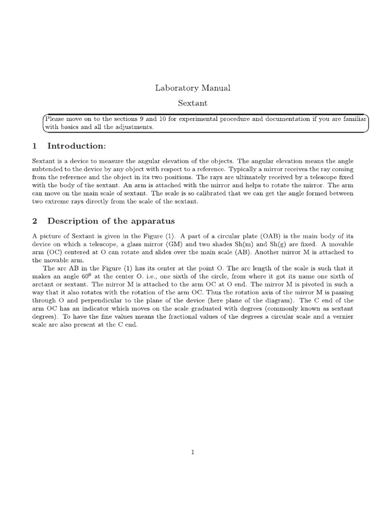 Sextant | PDF