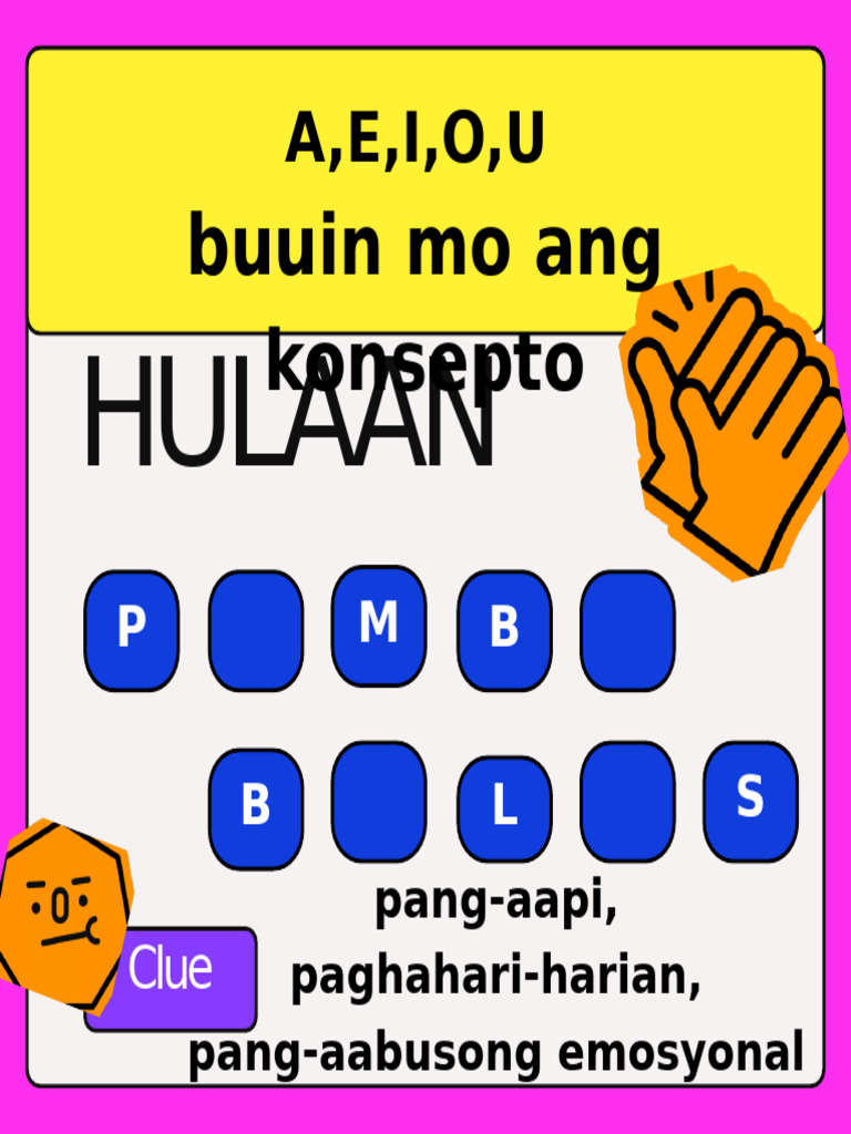 1 A, E, I, O, U Hulaan Mo 5 Seconds | PDF