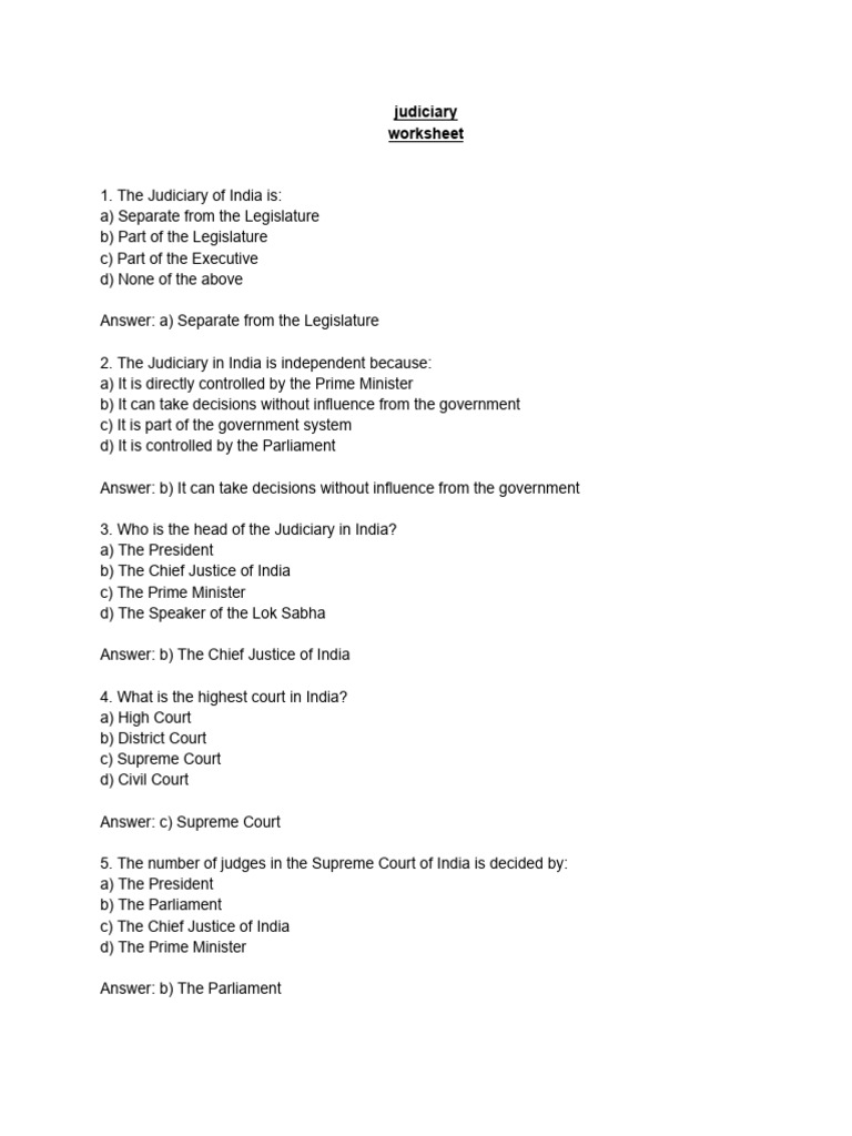 Judiciary | PDF | Government Of India | Judiciaries