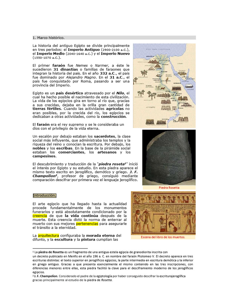 UNIDAD 3 Arte Egipcio (1) | PDF | Antiguo Egipto | templo