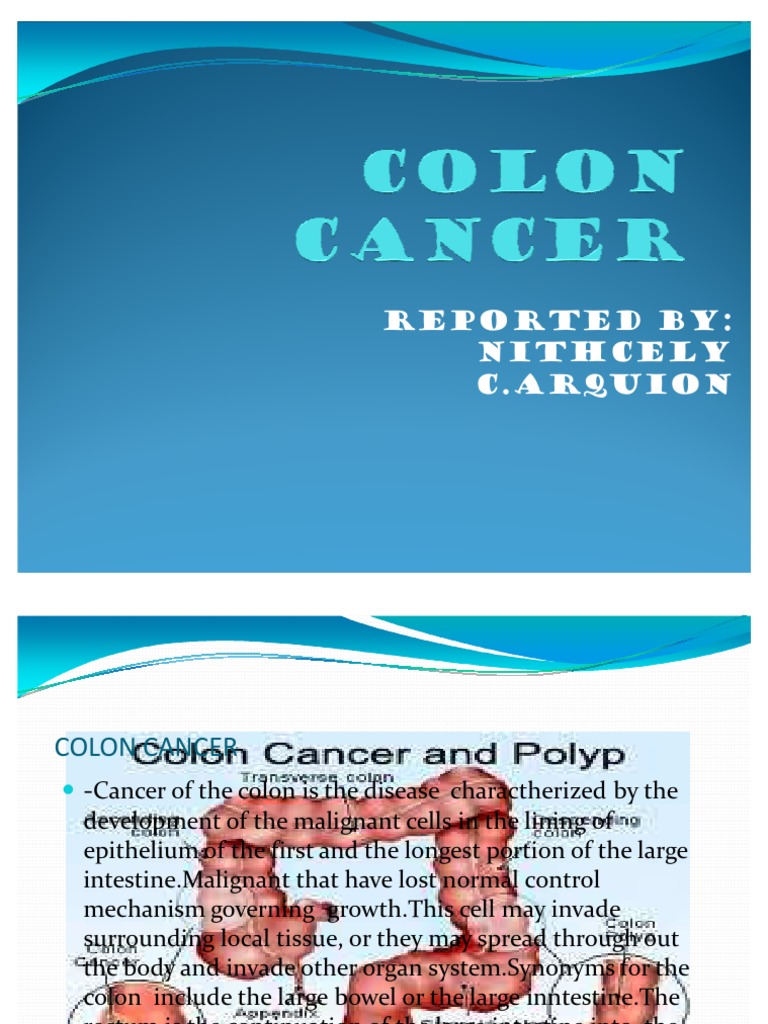 Colon Cancer | PDF | Colorectal Cancer | Adenocarcinoma
