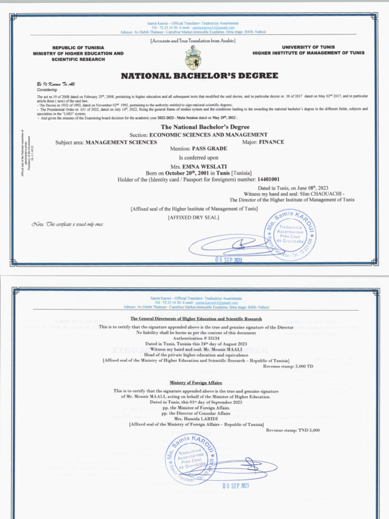 National Bachelors Degree | PDF