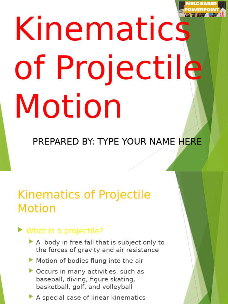 Kinematics of Projectile Motion Overview | PDF | Trajectory | Projectiles