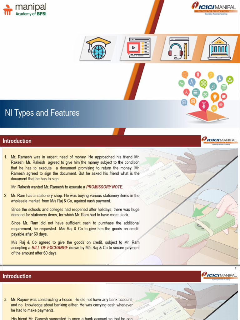 2.2 - NI Types and Features | PDF | Negotiable Instrument | Cheque