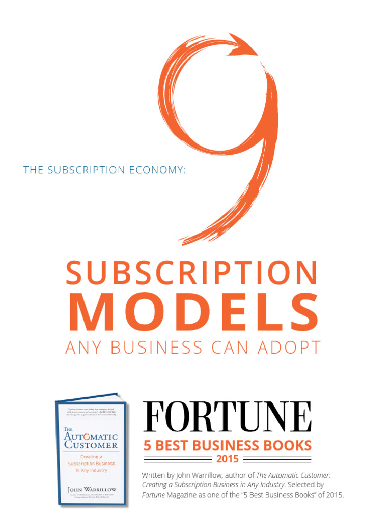 The 9 Subscription Models | PDF | Subscription Business Model | Insurance