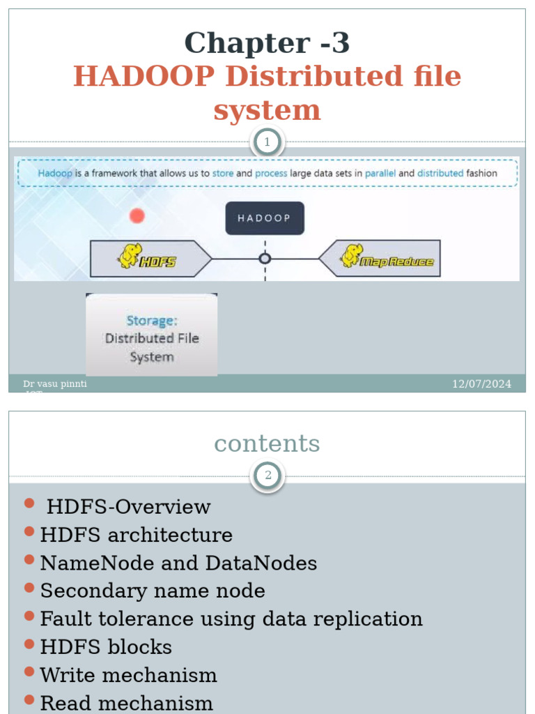 Chapter - 3 HADOOP Distrbuted File System | PDF