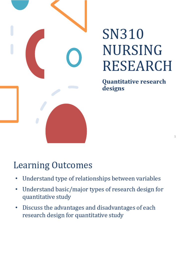 L4-Quantitative Research Designs | PDF | Randomized Controlled Trial ...