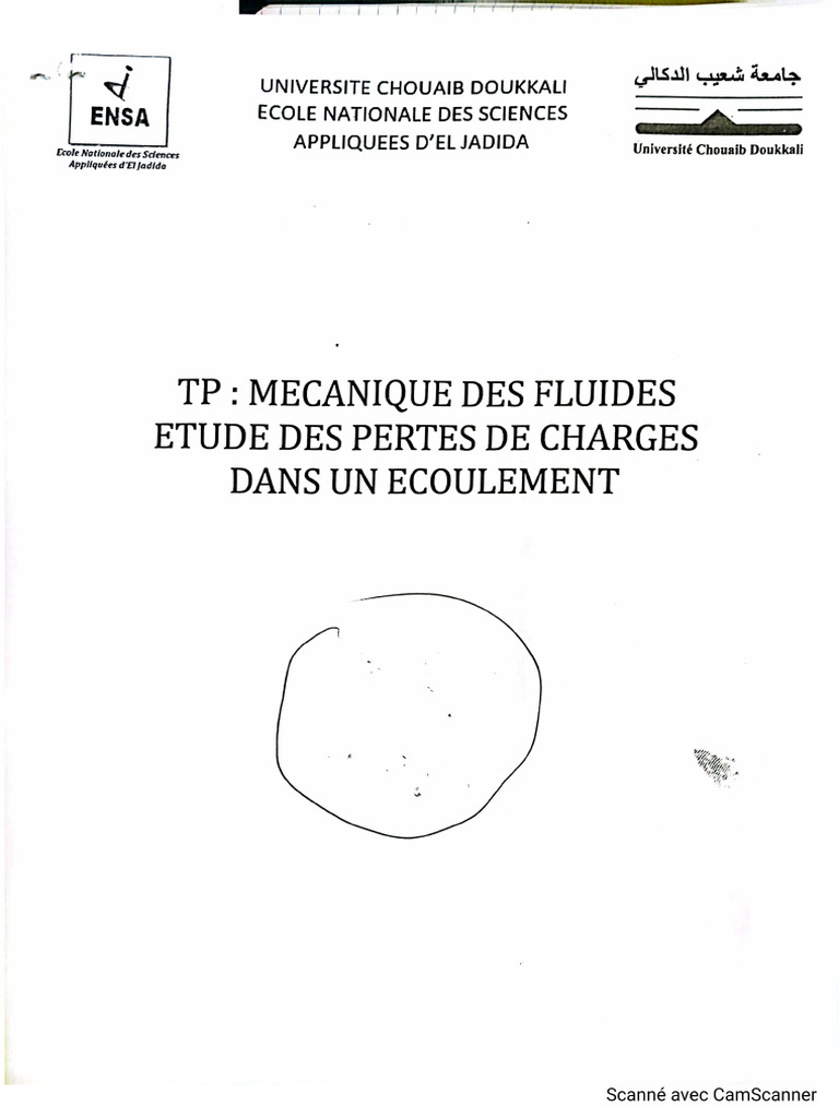 Tp-Mécanique Des Fluides | PDF