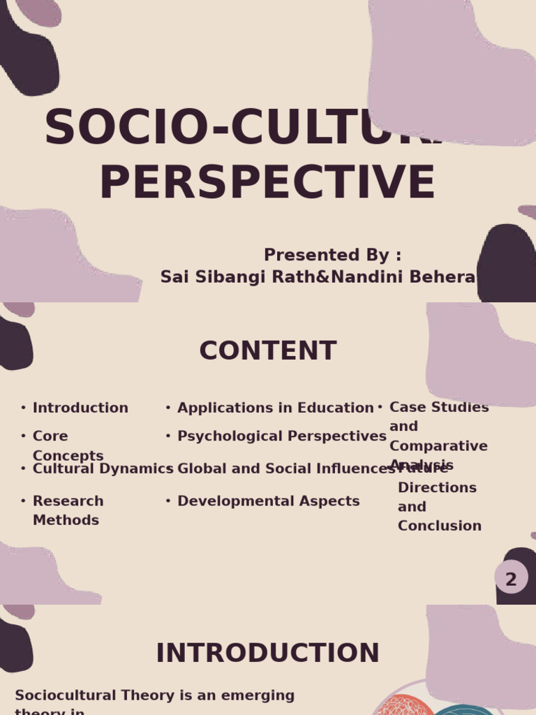 Socio cultural perspective in psychology | PDF | Developmental Psychology | Psychology