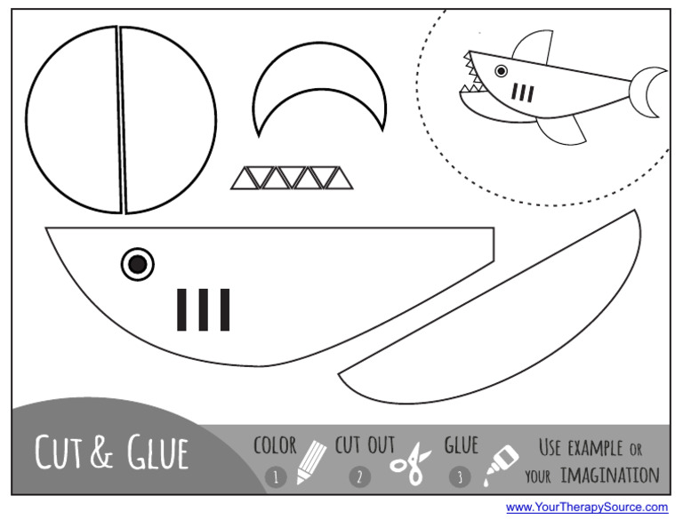 Scissor Shark Project From Your Therapy Source | PDF
