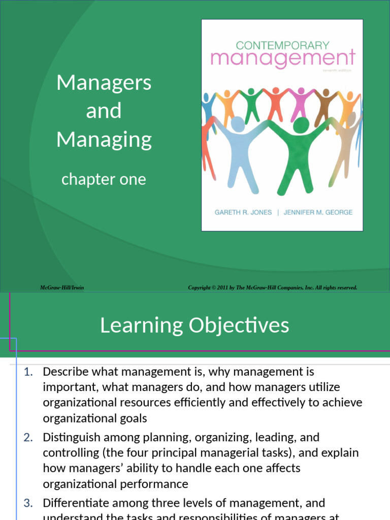 Khaldoun Chap 01 Managers&Managing - ml2022 | PDF | Goal | Competitive Advantage