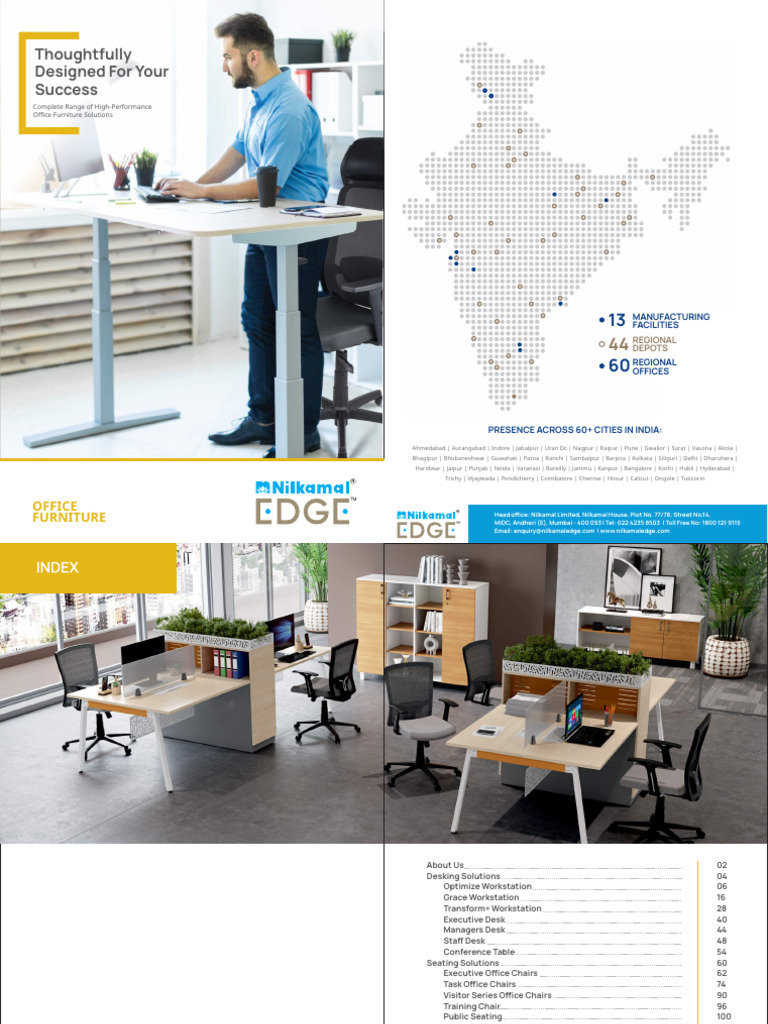 Nilkamal EDGE Ofice Furniture | PDF | Countertop | Interior Design