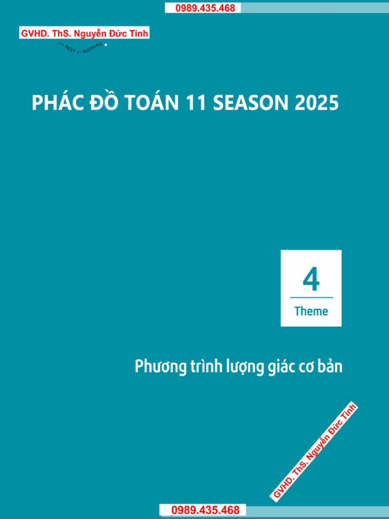 Phương Trình Lượng Giác Trình Chiếu | PDF
