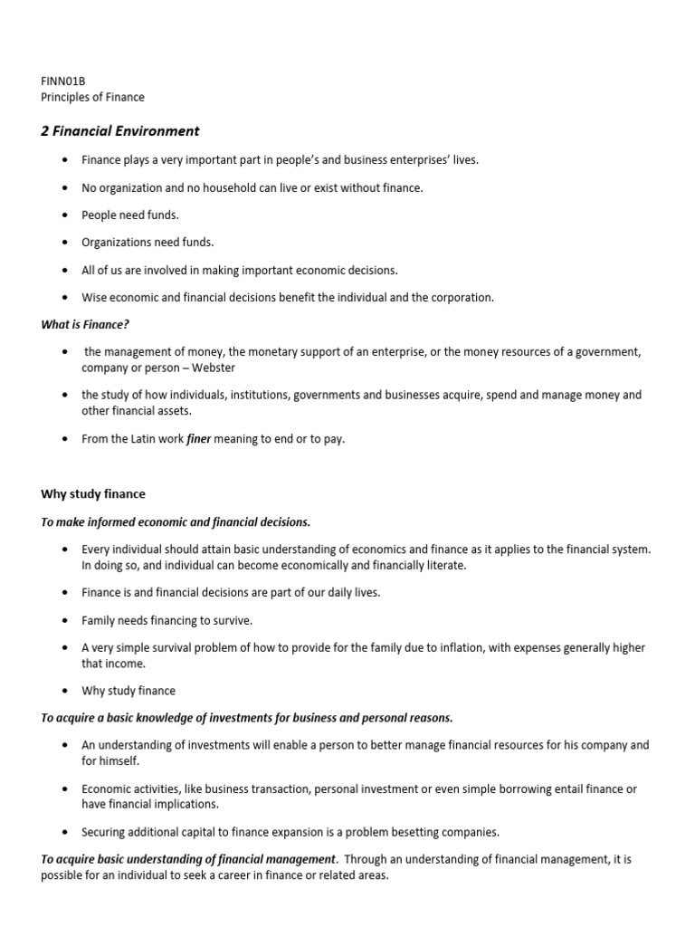 2 Financial Environment 22231 | PDF | Financial Markets | Stocks