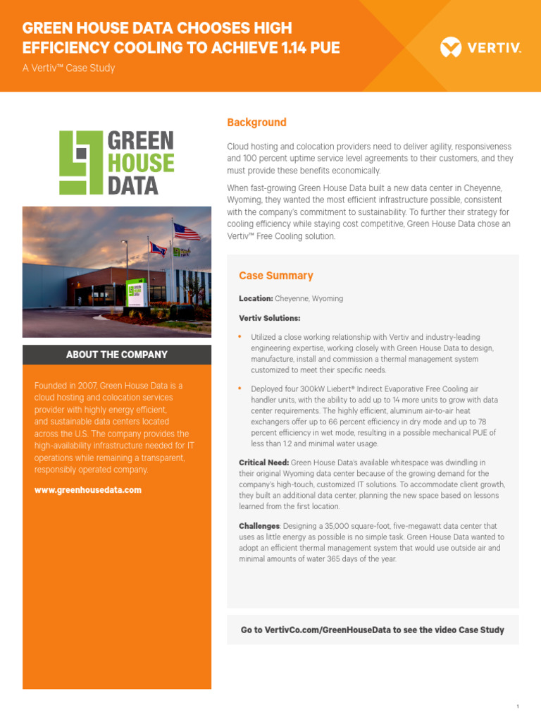 green-house-data-case-study | PDF | Data Center | Heat Exchanger