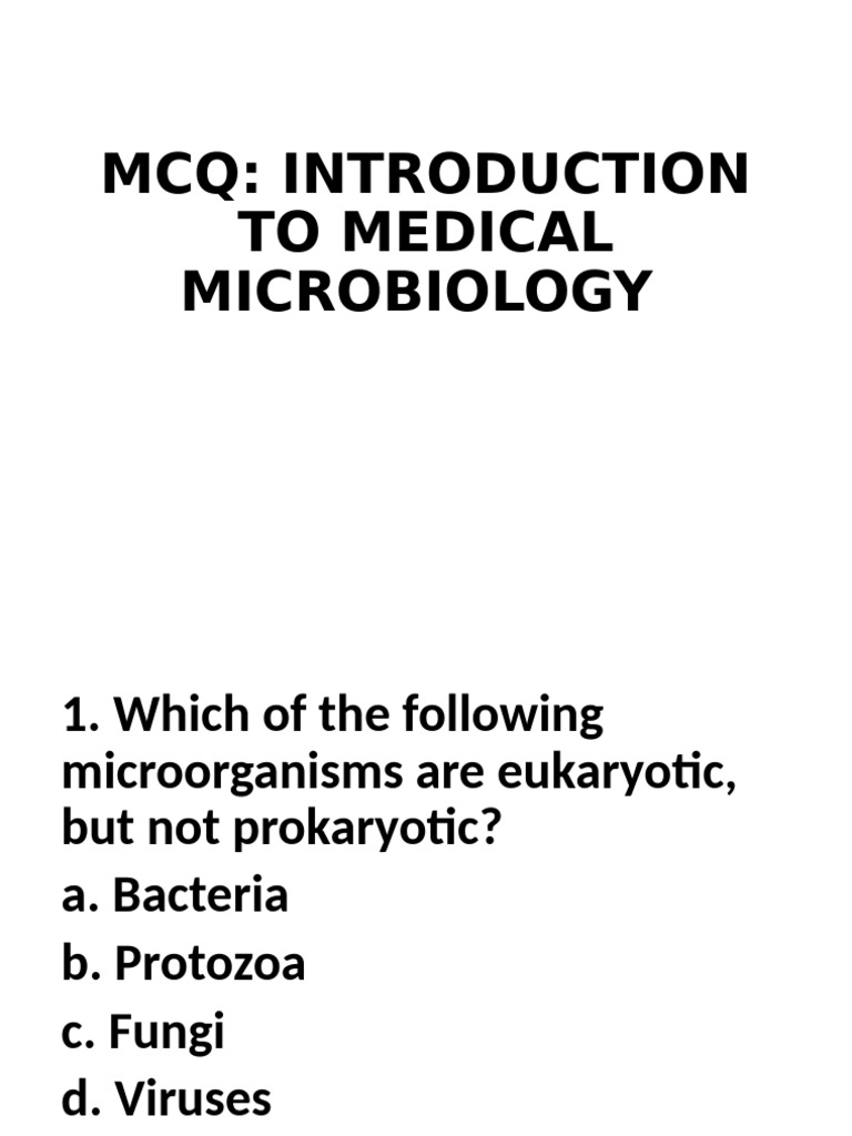 MCQ Micro | PDF | Bacteria | Pathogen