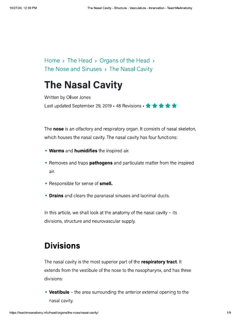 nasal cavity | PDF