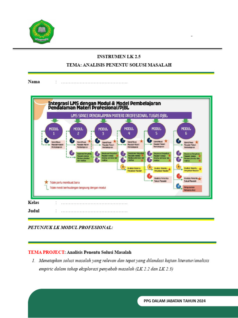 Analisis Solusi Masalah PPG 2024 | PDF