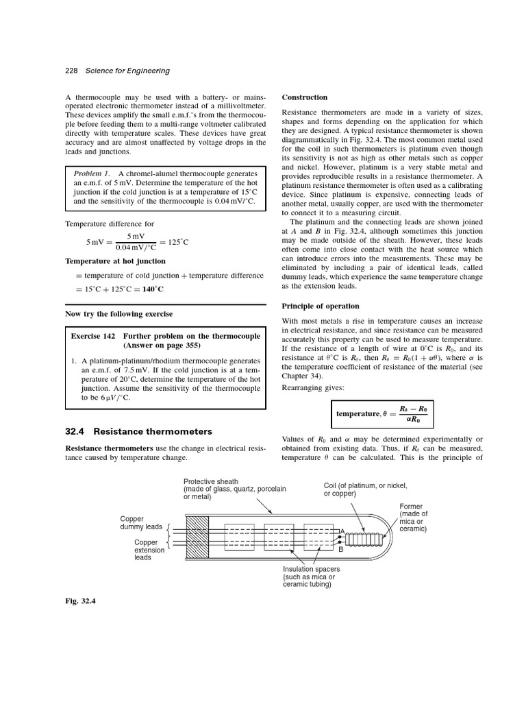 Lecture 14 (1) | PDF | Thermocouple | Electrical Resistance And Conductance