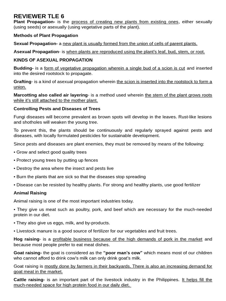 Reviewer TLE 1 | PDF | Grafting | Reproduction