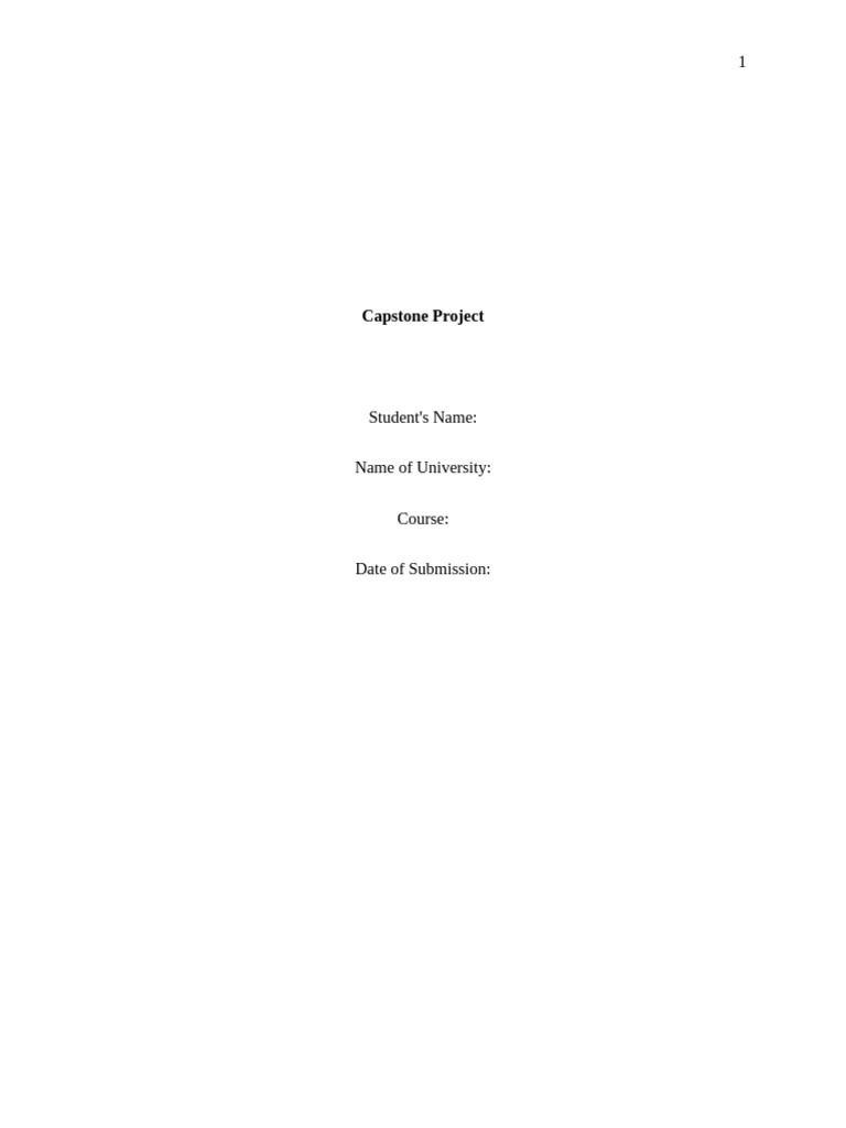 Capstone Project | PDF | Communication | Collaboration