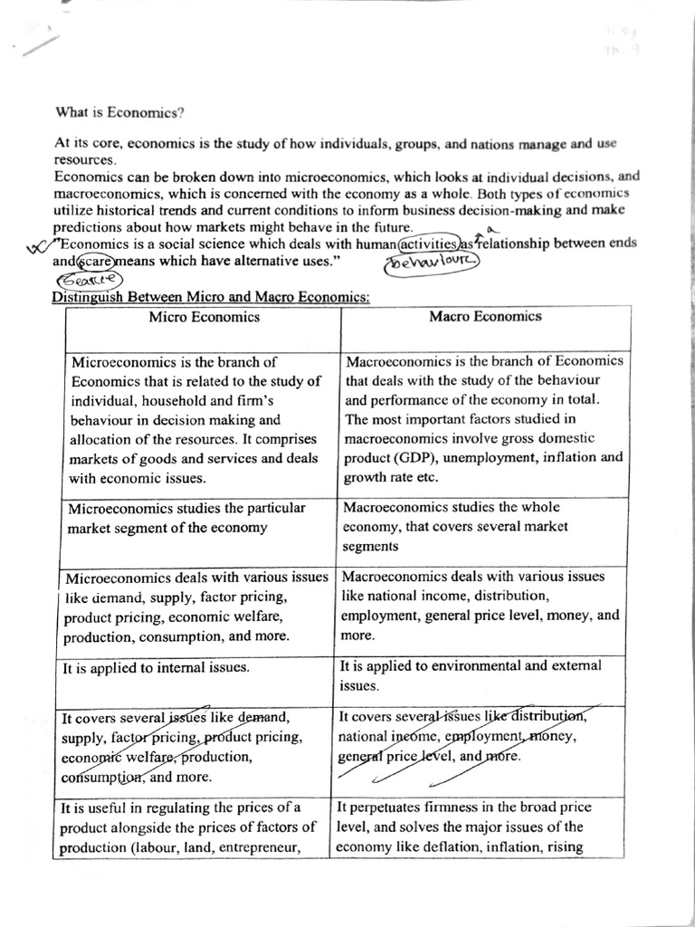 Economics Sheet - 01 | PDF