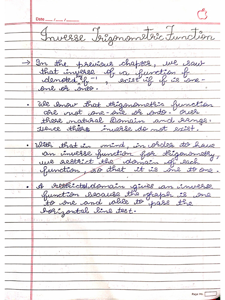 Inverse Trigonometic Function | PDF