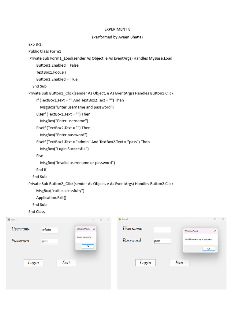 EXPERIMENT 8 | PDF | Computer Programming | Software